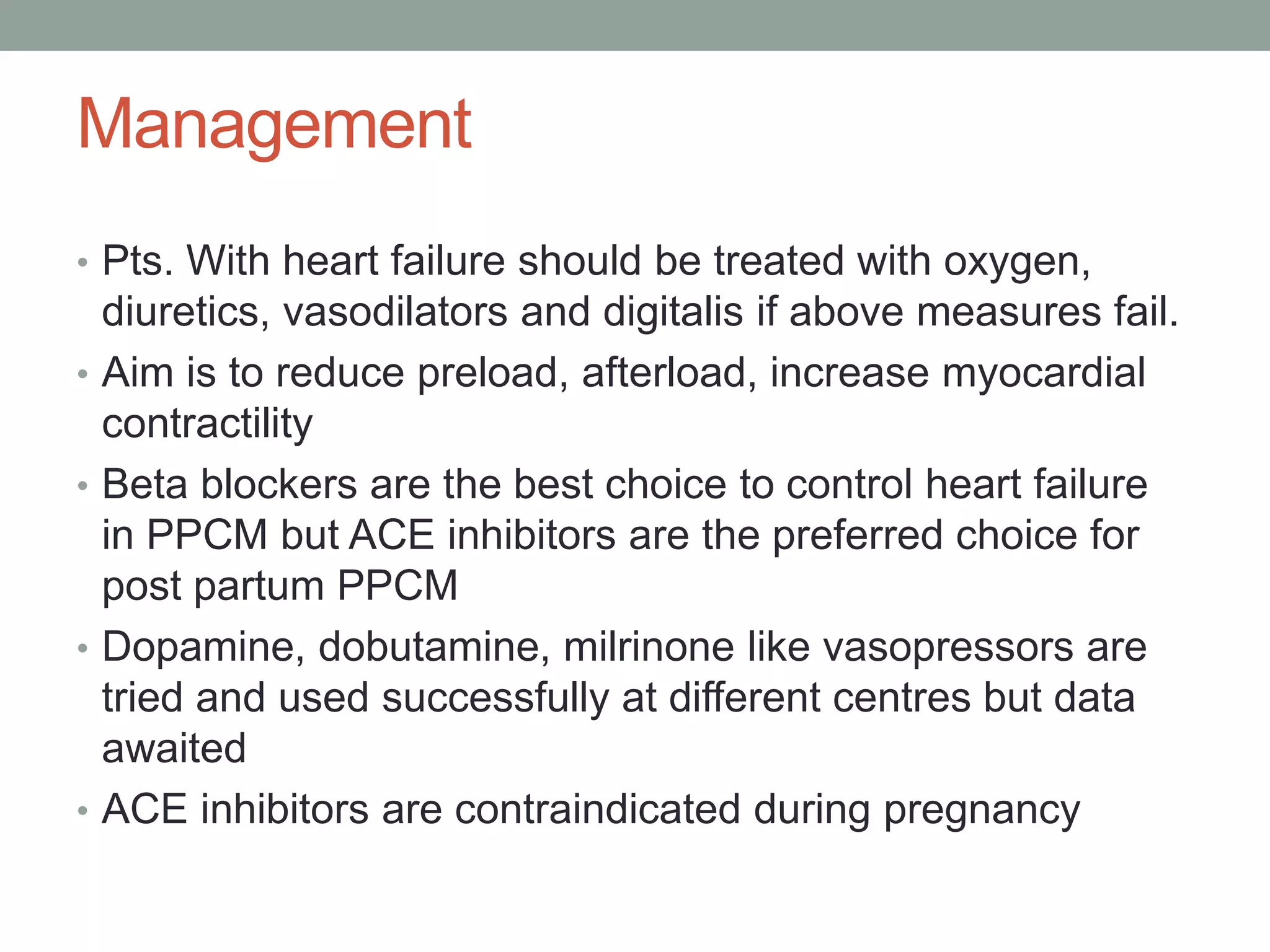 Peripartum cardiomyopathy (ppcm) | PPTX