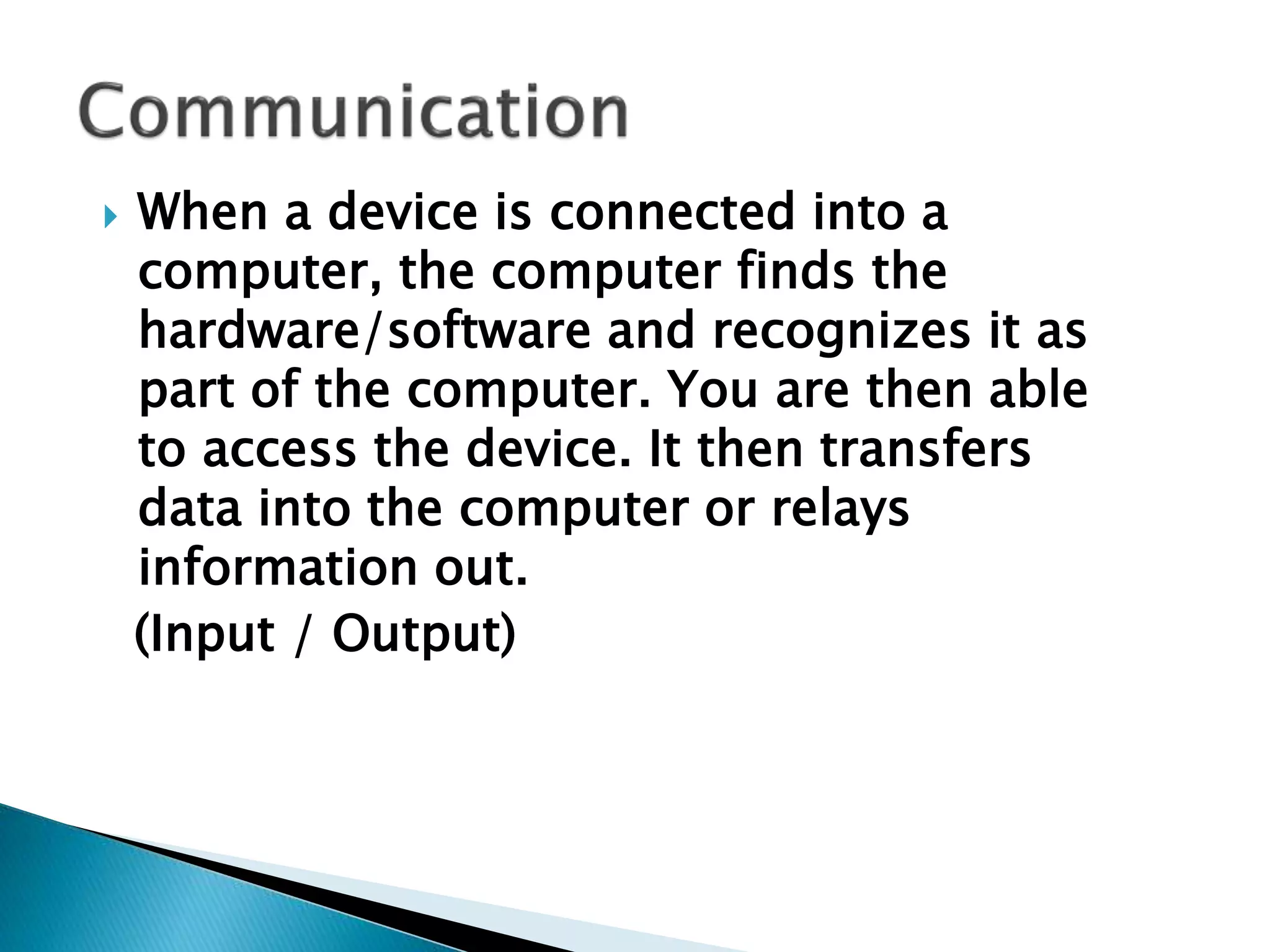 Peripharals presentation.pptx | Computer Peripherals | Computing