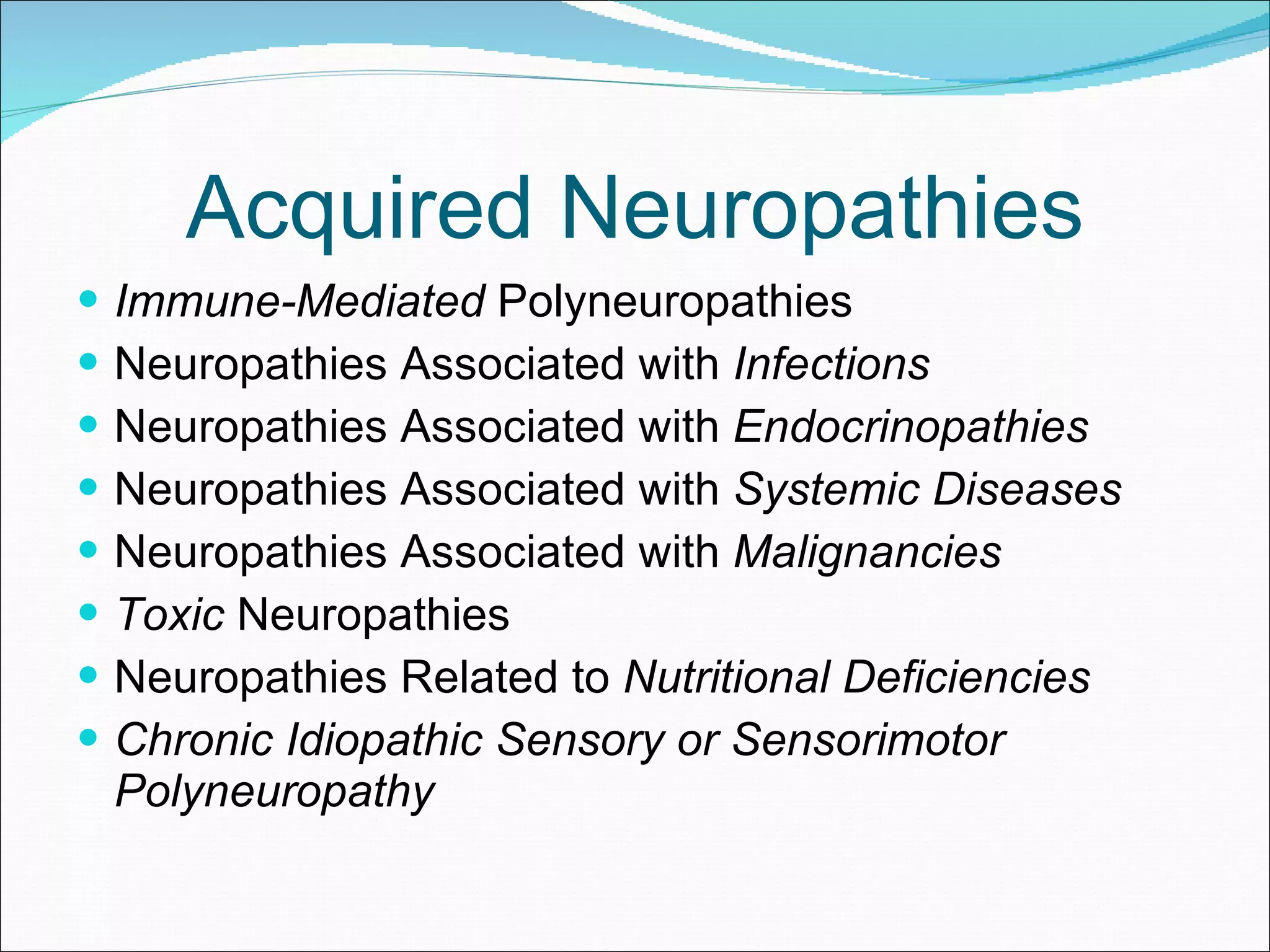 Peripheral Neuropathy an overview | PPT