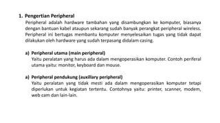 Peripheral peripheral jaringan pada komputer terapan | PPTX