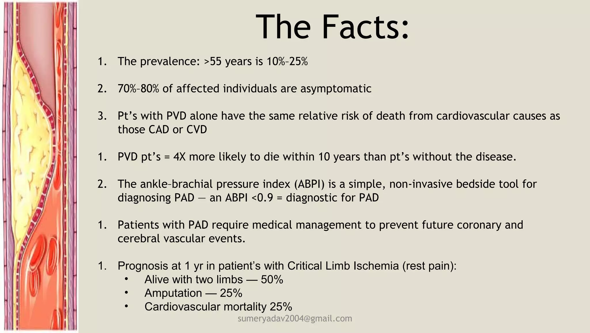 Peripheral vascular disease and Clinical features of acute and chronic ...