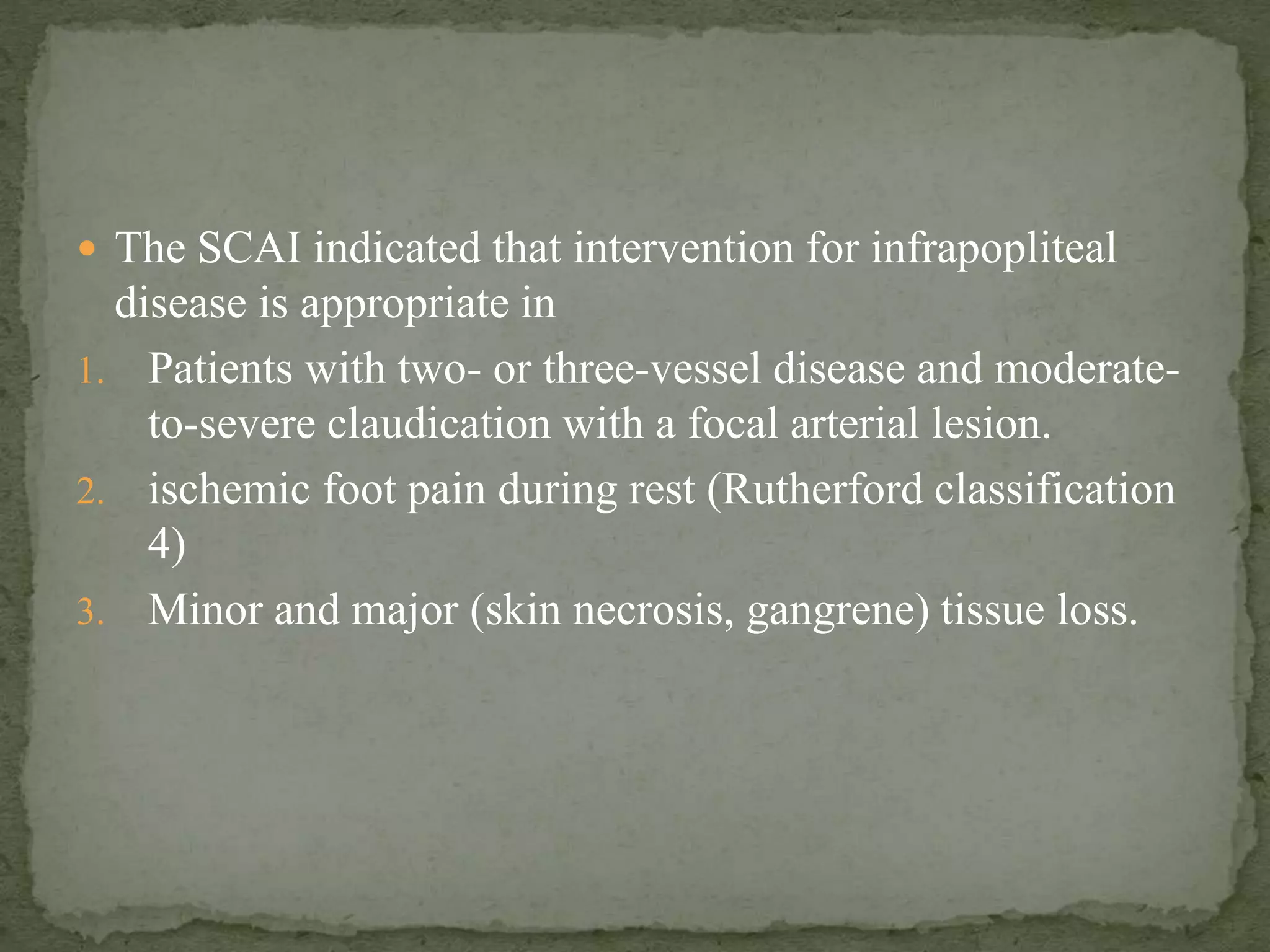 Peripheral arterial disease | PPTX