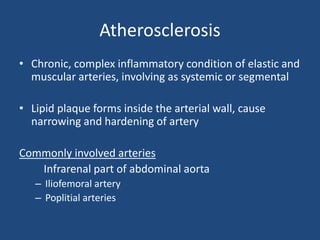 CHRONIC PERIPHERAL ARTERIAL OCCLUSIVE DISEASE | PPTX