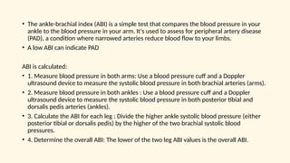 Overview of Peripheral Arterial Disease (PAD) | PPTX