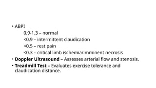 PERIPHERAL ARTERIAL DISEASE and its presentation.pptx