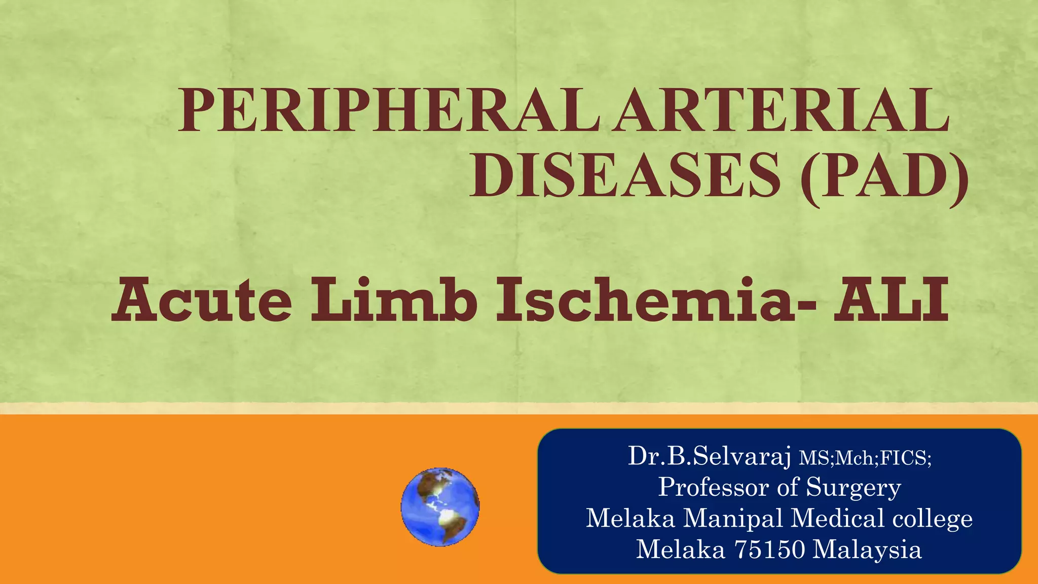 Peripheral arterial diseases | PDF
