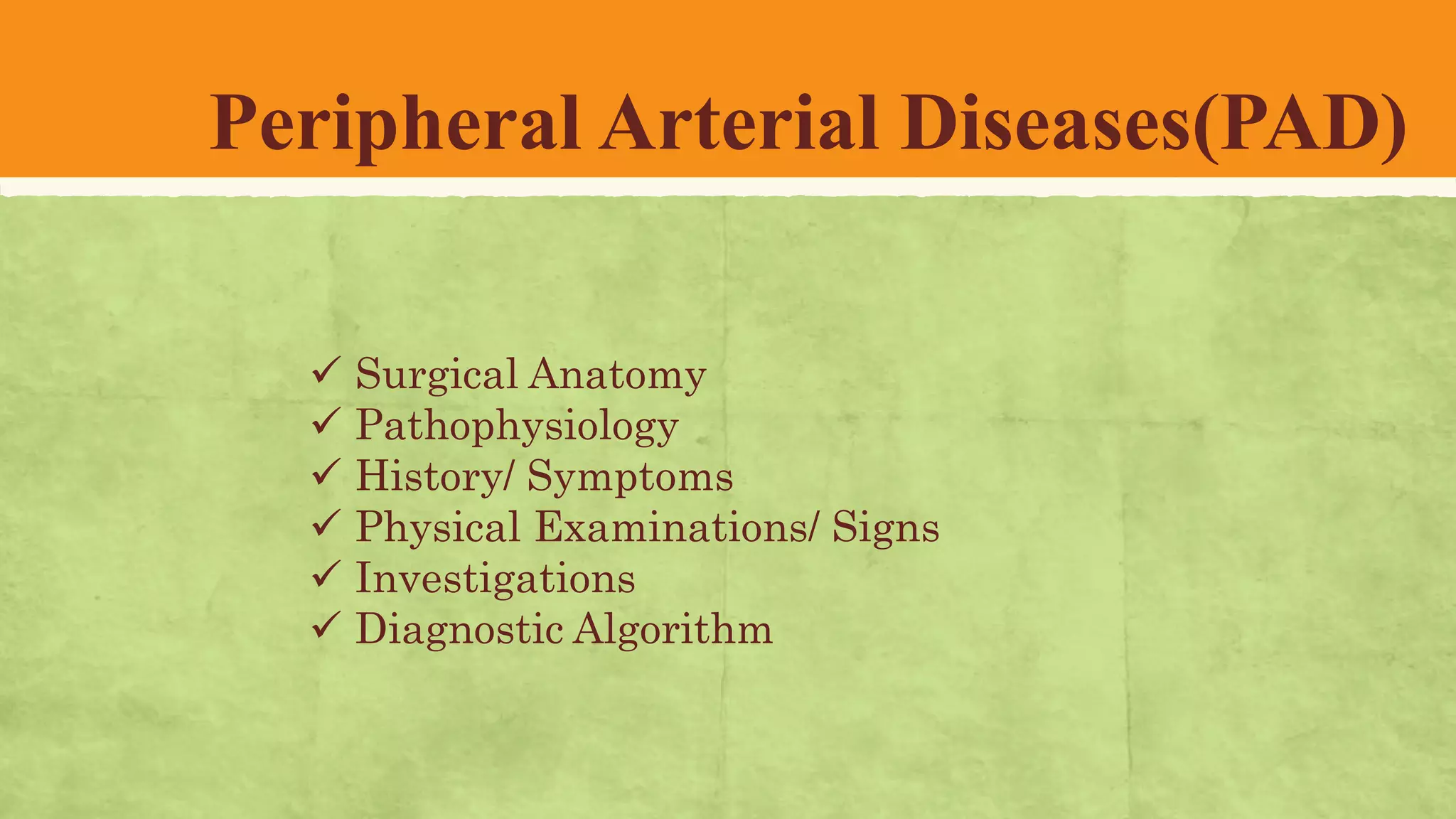 Peripheral arterial diseases | PDF
