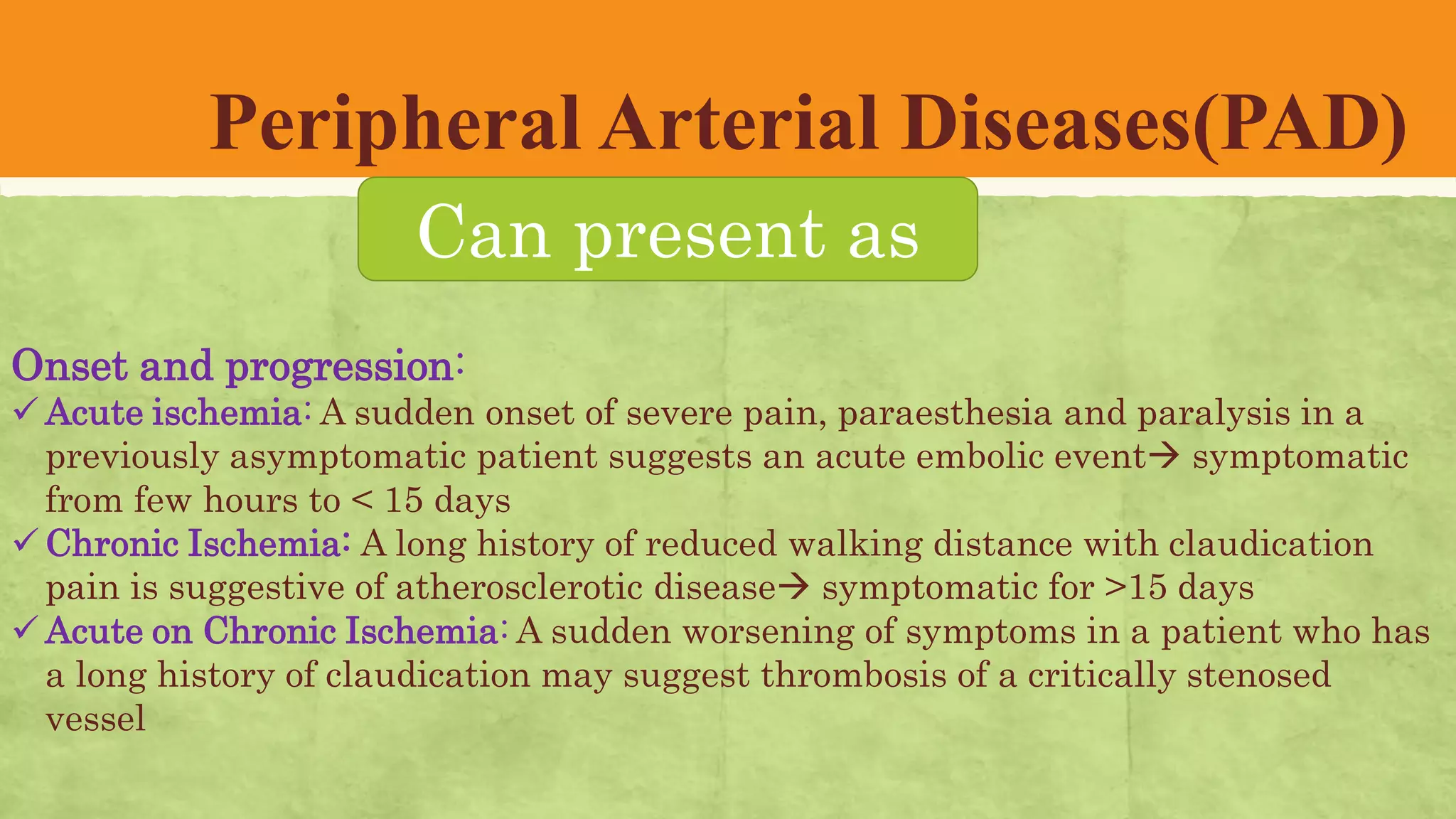Peripheral arterial diseases | PDF