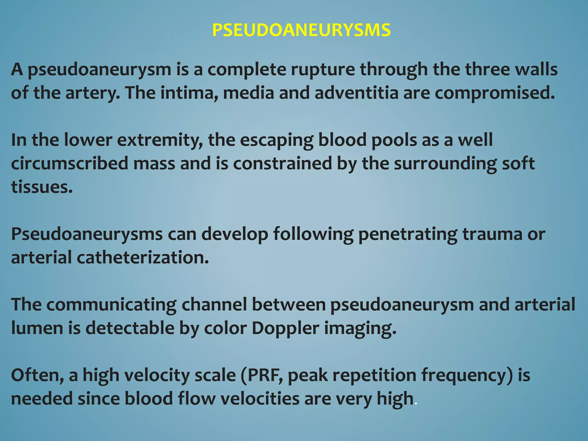 Peripheral arterial doppler | PPTX