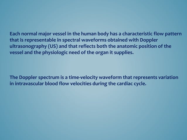 Peripheral arterial doppler | PPTX | Blood Disorders | Diseases and ...