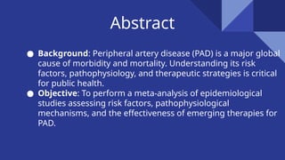 Peripheral Artery Disease (PAD)- Molecular Mechanisms and Novel ...