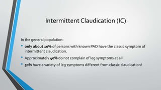Peripheral artery disease presentation | PPT