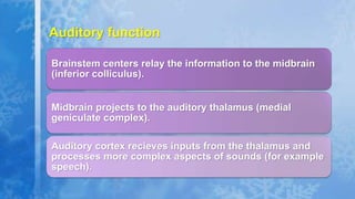 Peripheral auditory mechanisms | PPSX