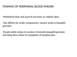 Peripheral Blood smear examination in lab | PPTX