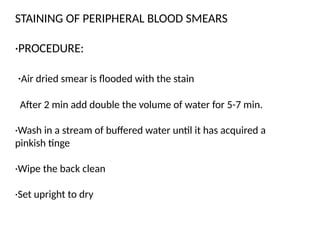 Peripheral Blood smear examination in lab | PPTX