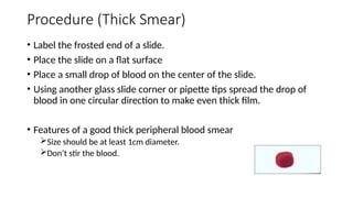Peripheral Blood Smear & Staining - Hematology | PPTX