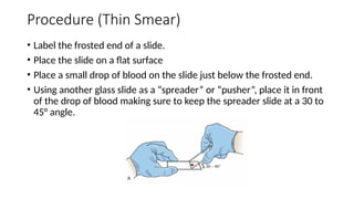 Peripheral Blood Smear & Staining - Hematology | PPTX