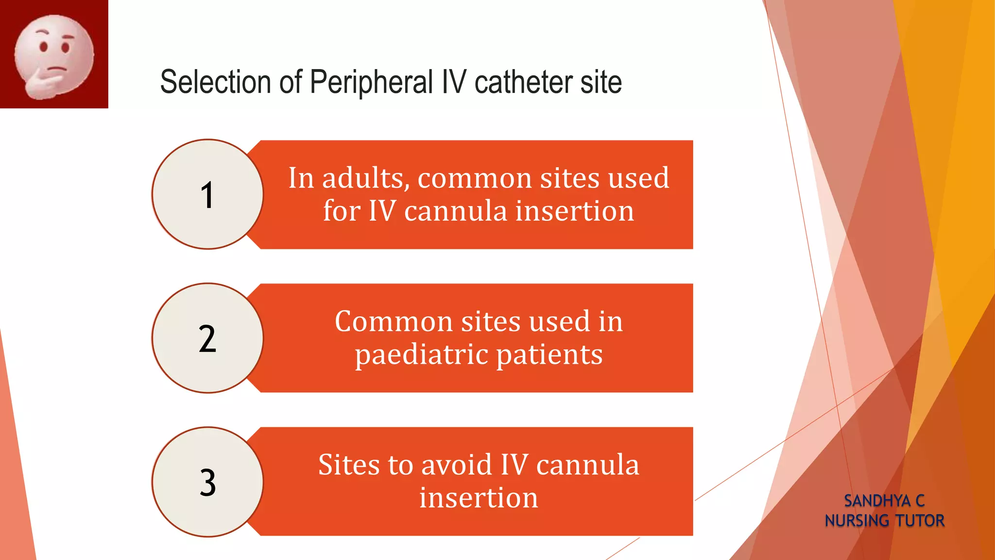 peripheral IV care.pptx | First Aid | Injuries