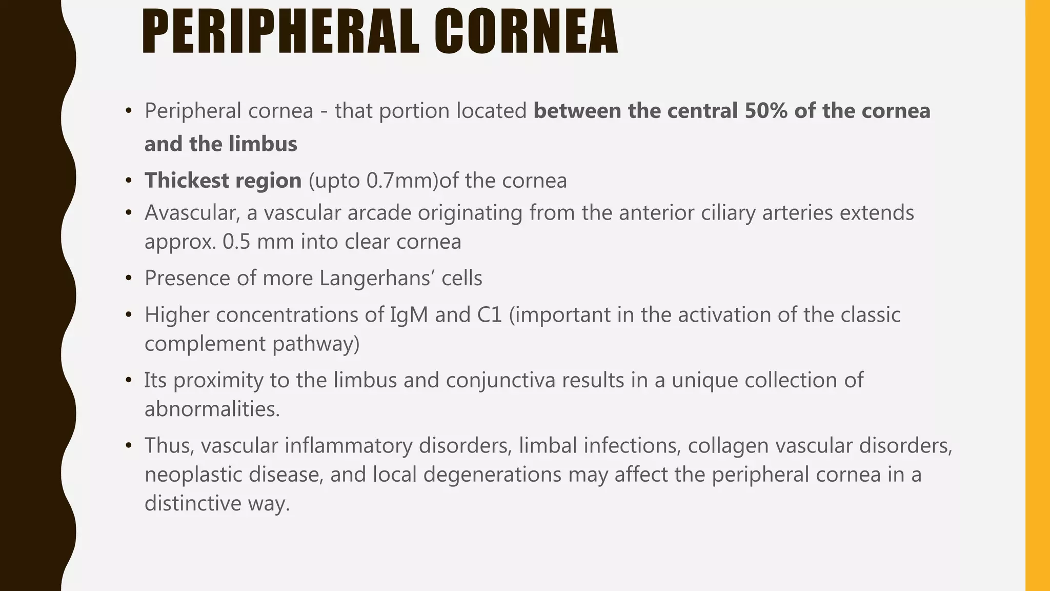Peripheral corneal diseases | PPTX