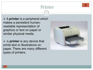 Peripheral devices by Tahir Yasin | PPT
