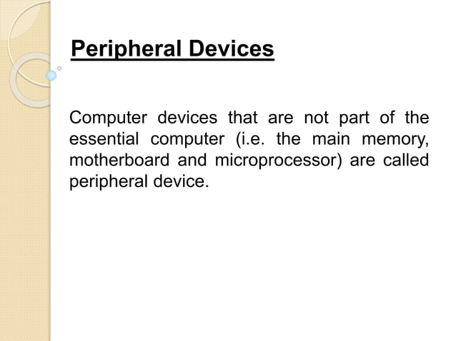 Peripheral devices