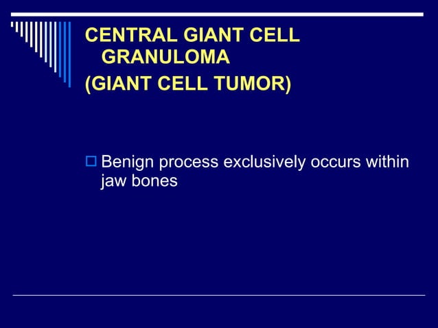 Peripheral giant cell granuloma (giant cell epulis | PPT | Dental ...