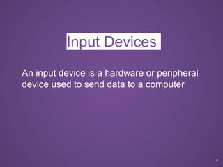 Peripheral inputs | PPTX | Computer Peripherals | Computing