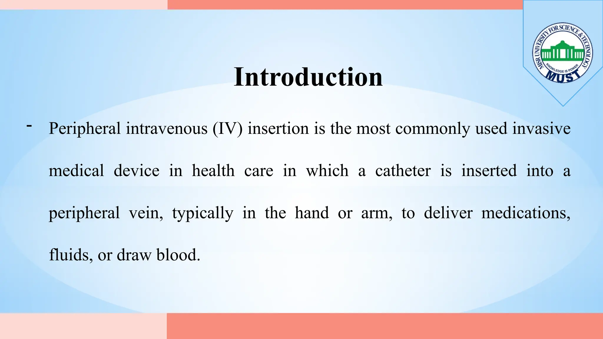 Peripheral intravenous catheter insertion Dr. Zeinab Gamal.pptx