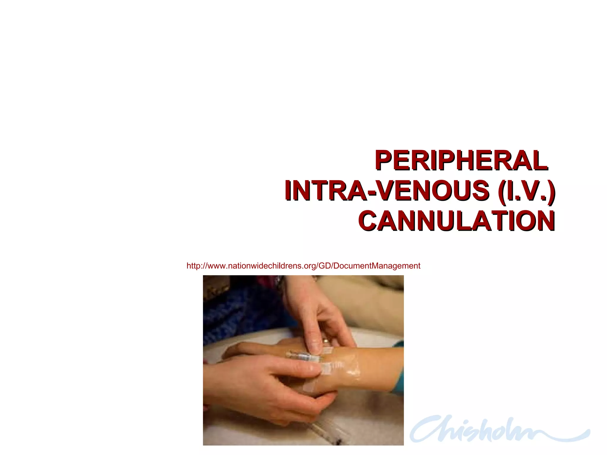 Peripheral Iv Cannulation | PPT