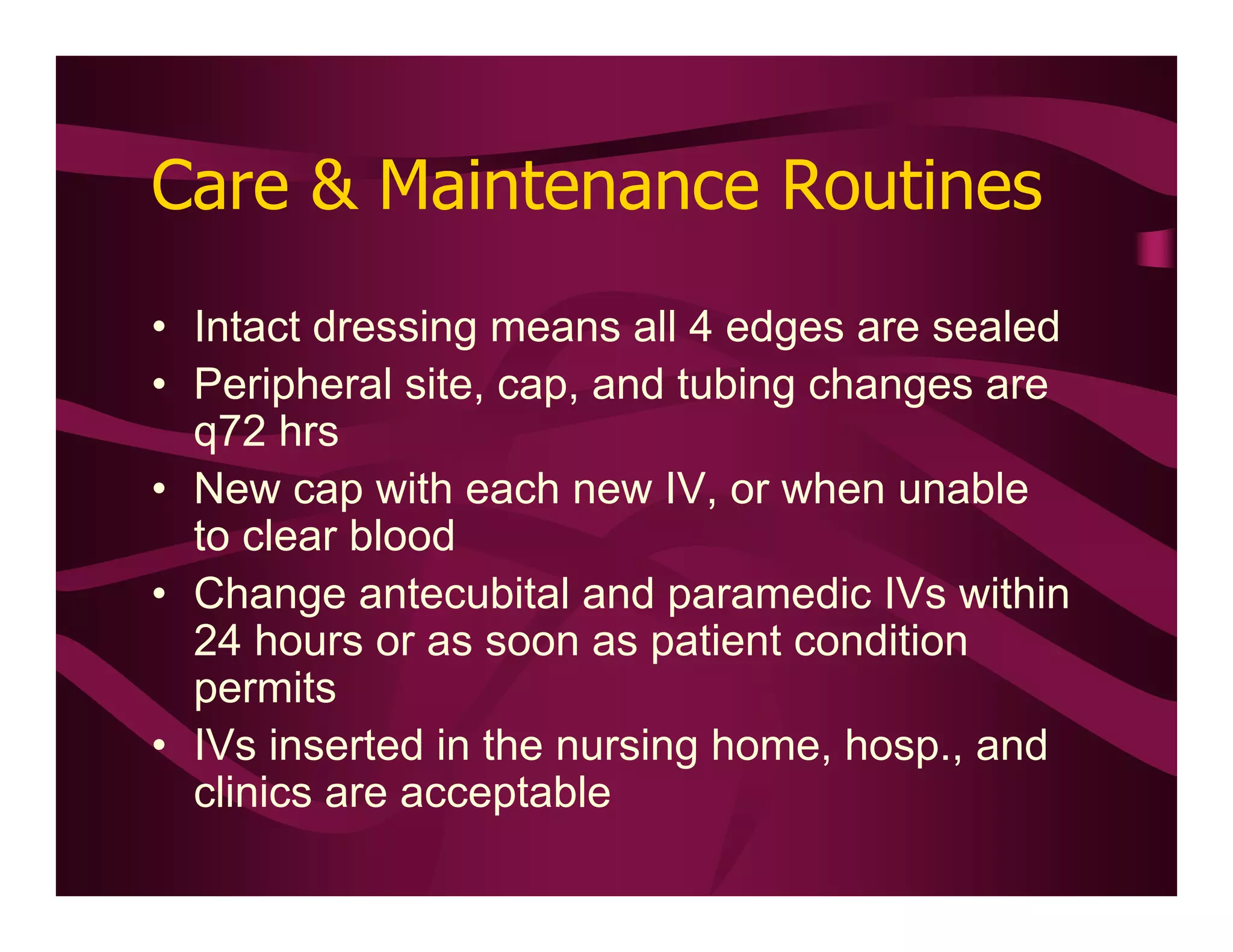 Peripheral IV Therapy | PPT