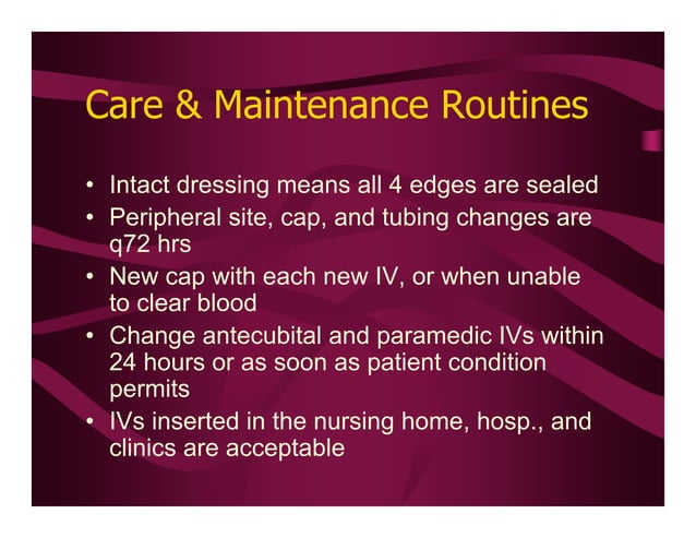 Peripheral IV Therapy | PPT