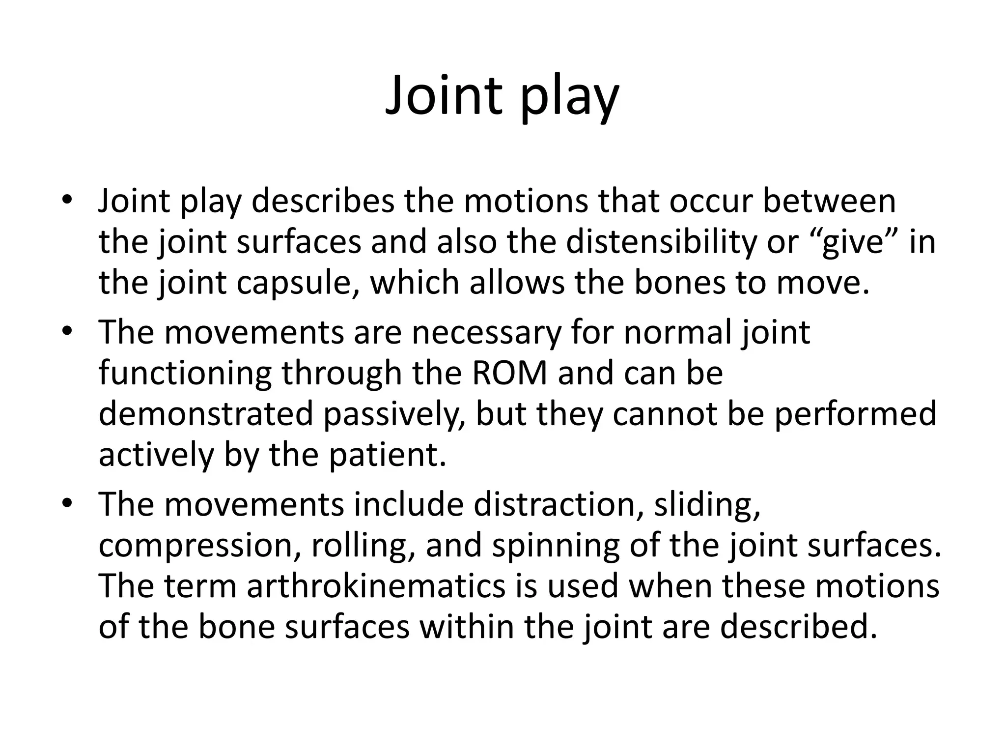 Peripheral joint mobilization | PPTX