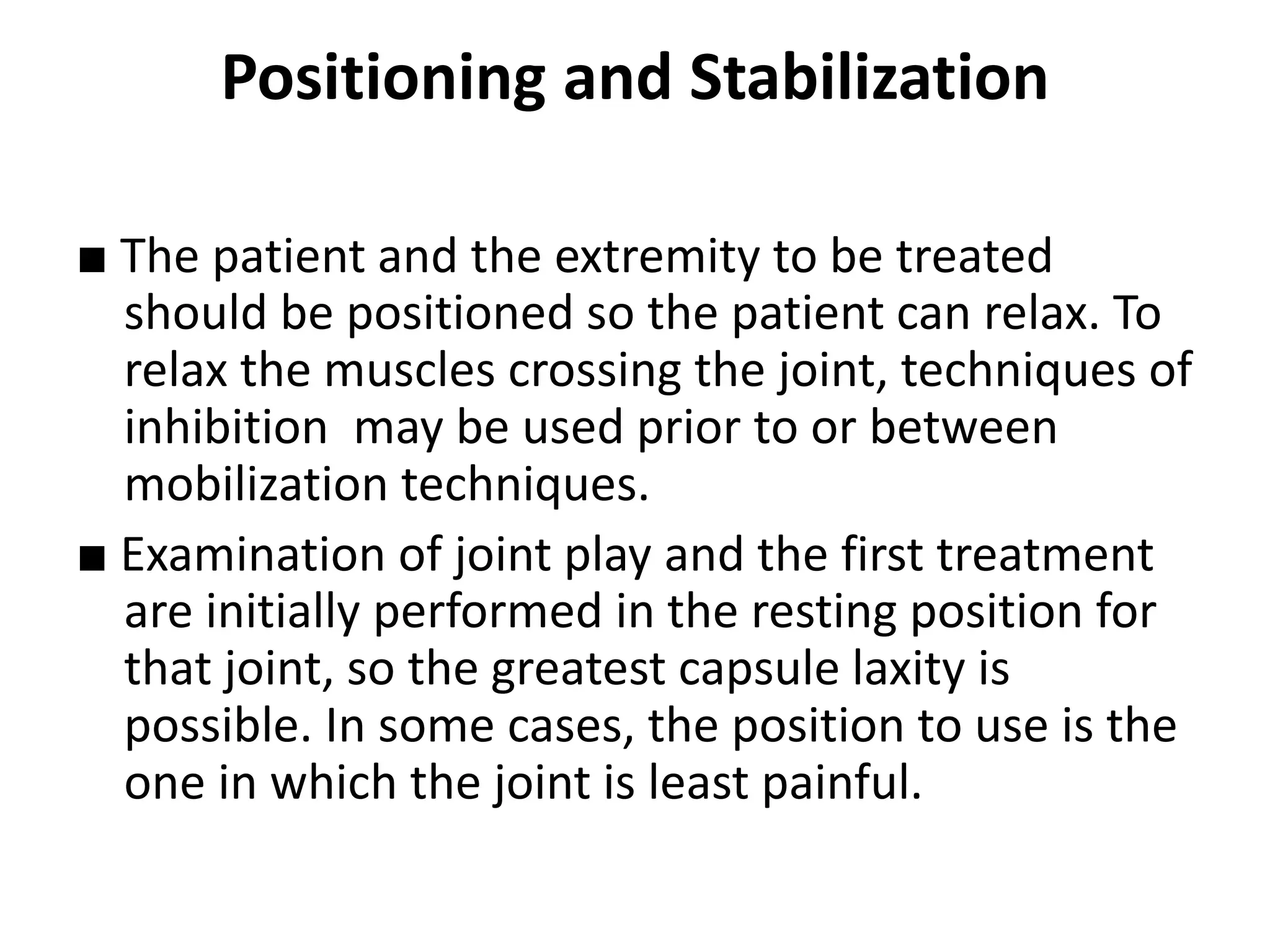 Peripheral joint mobilization | PPTX