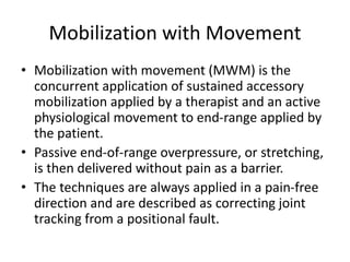 Peripheral joint mobilization | PPTX
