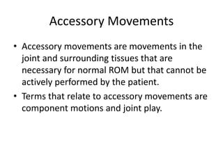 Peripheral joint mobilization | PPTX