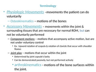 peripheral joint mobilization lecture for second stage | PPT