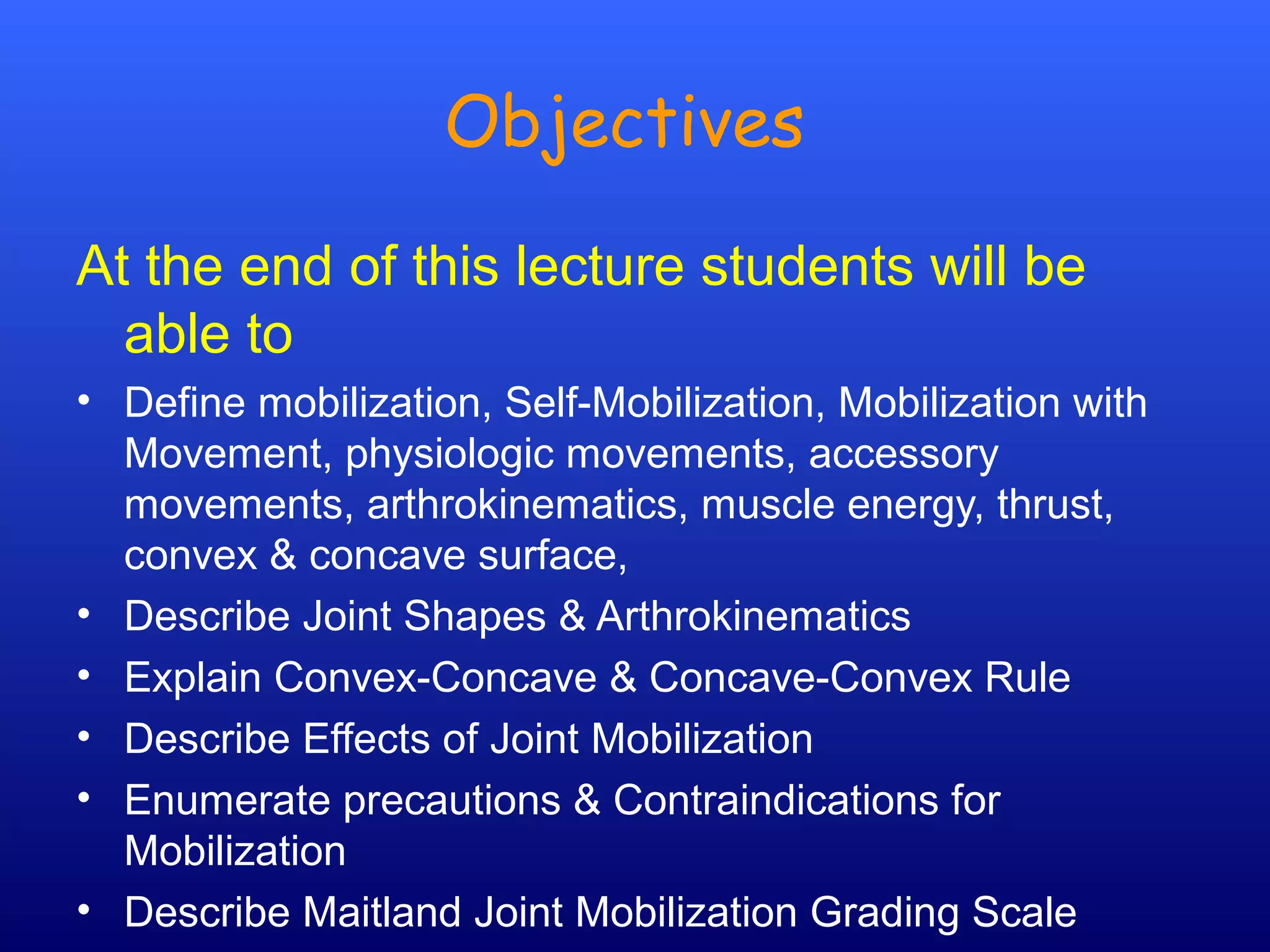 Joint mobilization AmiR | PPT