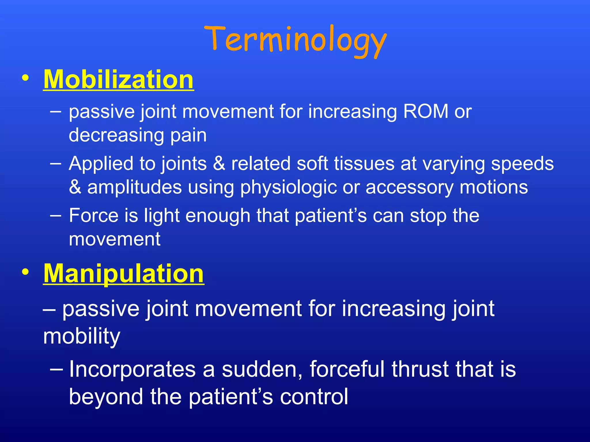 Joint mobilization AmiR | PPT