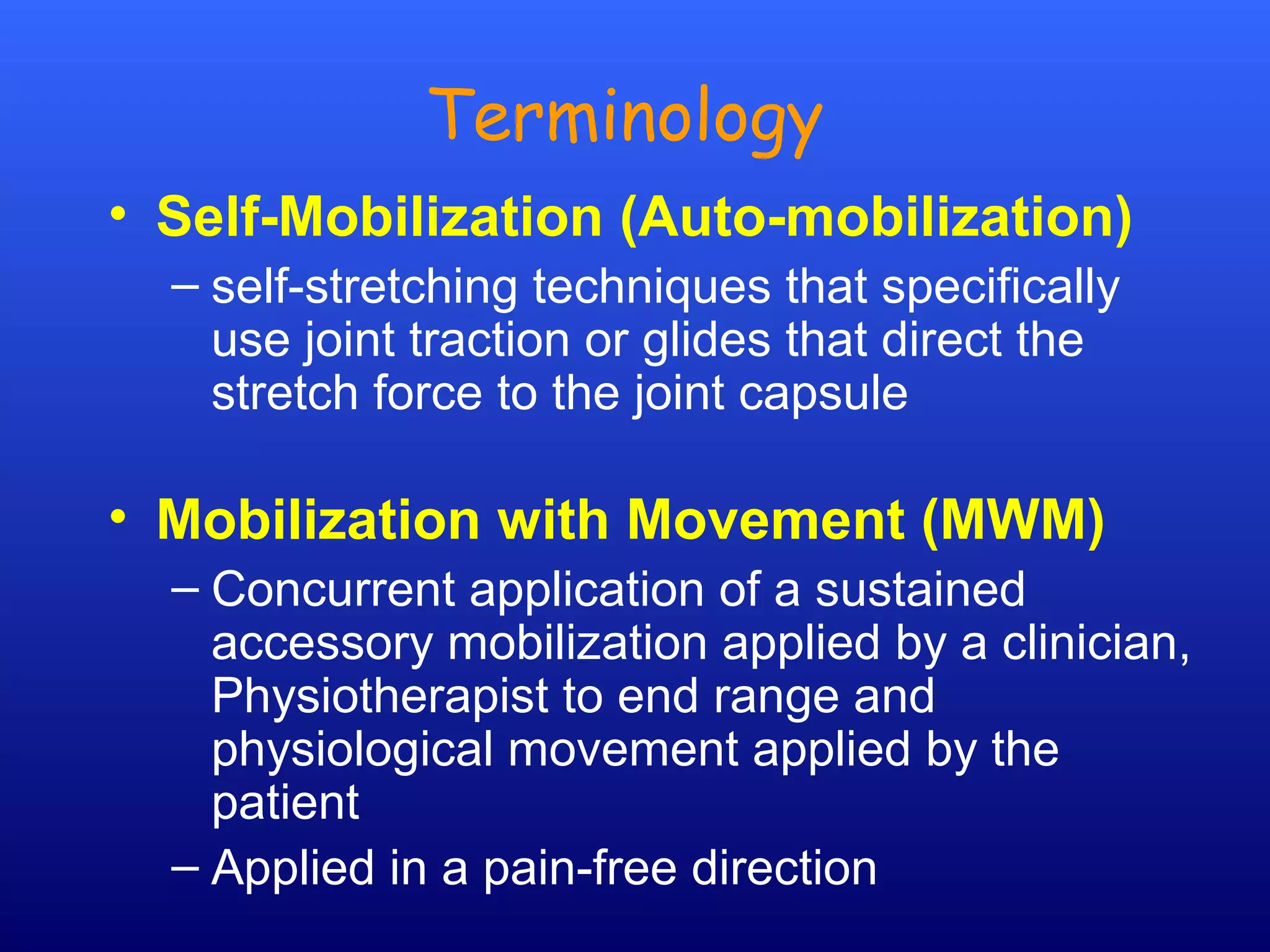 Joint mobilization AmiR | PPT