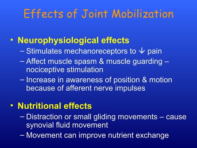 Joint mobilization AmiR | PPT | Death, Injury, or Military Conflict ...