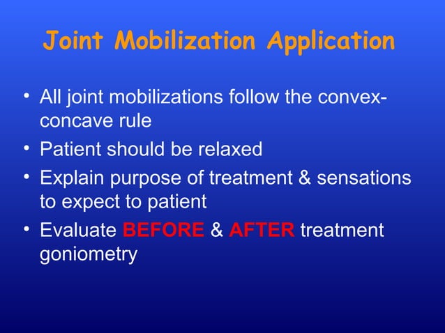 Joint mobilization AmiR | PPT | Death, Injury, or Military Conflict ...