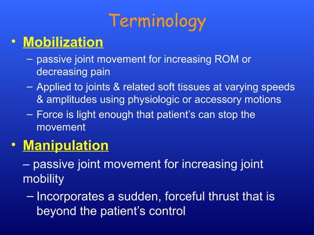 Joint mobilization AmiR | PPT | Death, Injury, or Military Conflict ...