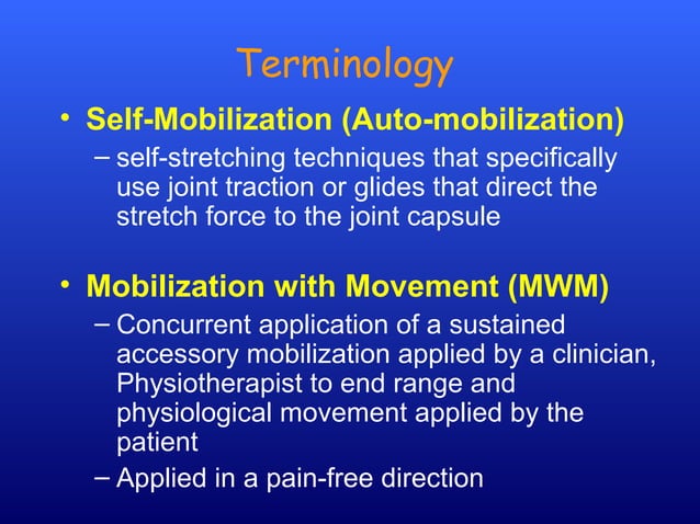 Joint mobilization AmiR | PPT | Death, Injury, or Military Conflict ...