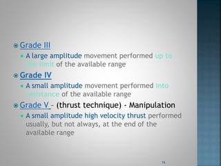 Peripheral joint mobilization & manipulation | PPTX