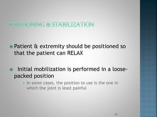 Peripheral joint mobilization & manipulation | PPTX
