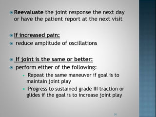 Peripheral joint mobilization & manipulation | PPTX