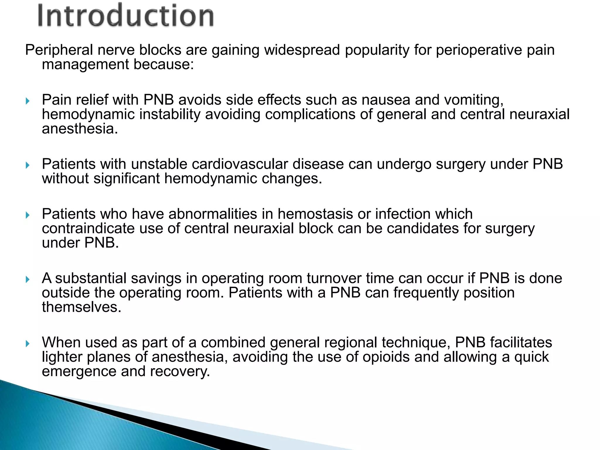 Peripheral nerve blocks | PPTX