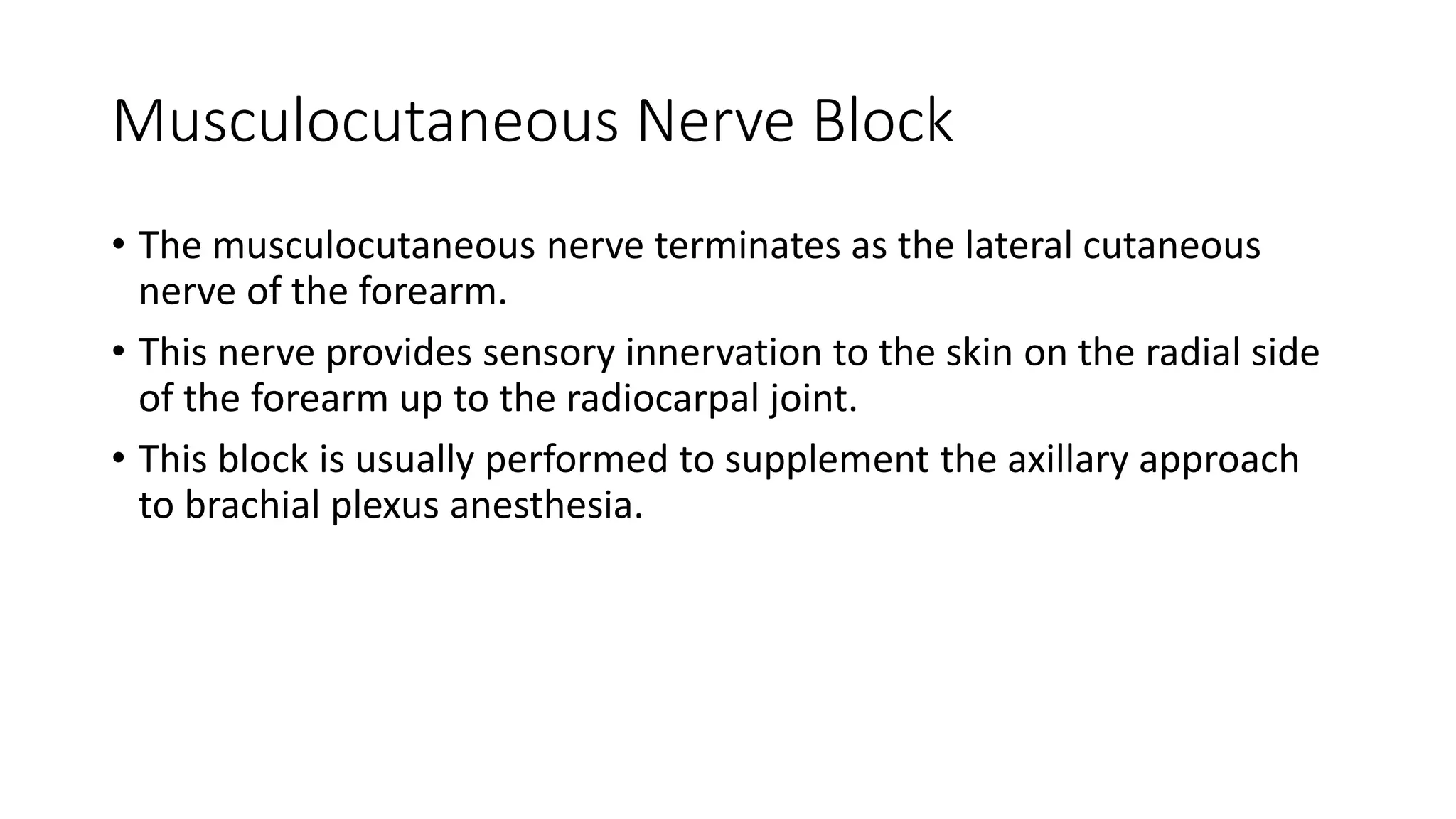 Peripheral Nerve Blocks of the Arm.pptx