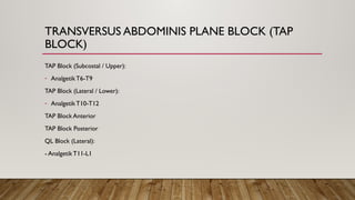 Peripheral Nerve Block Supraclavicular dan TAP.pptx