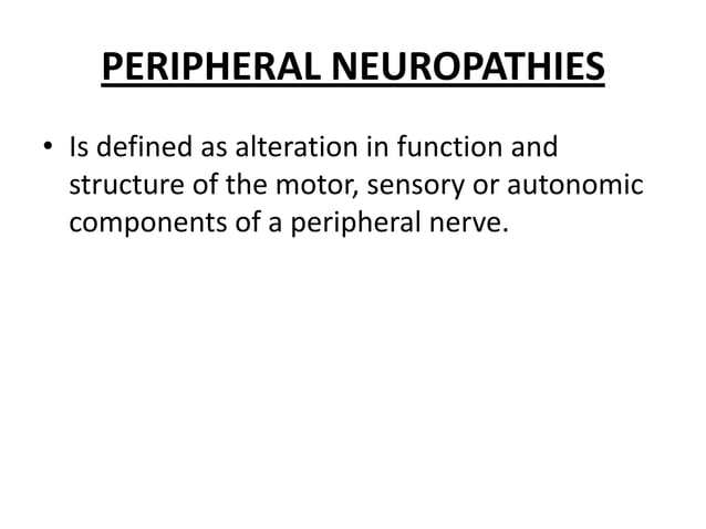 Peripheral nerve disorders | PPTX